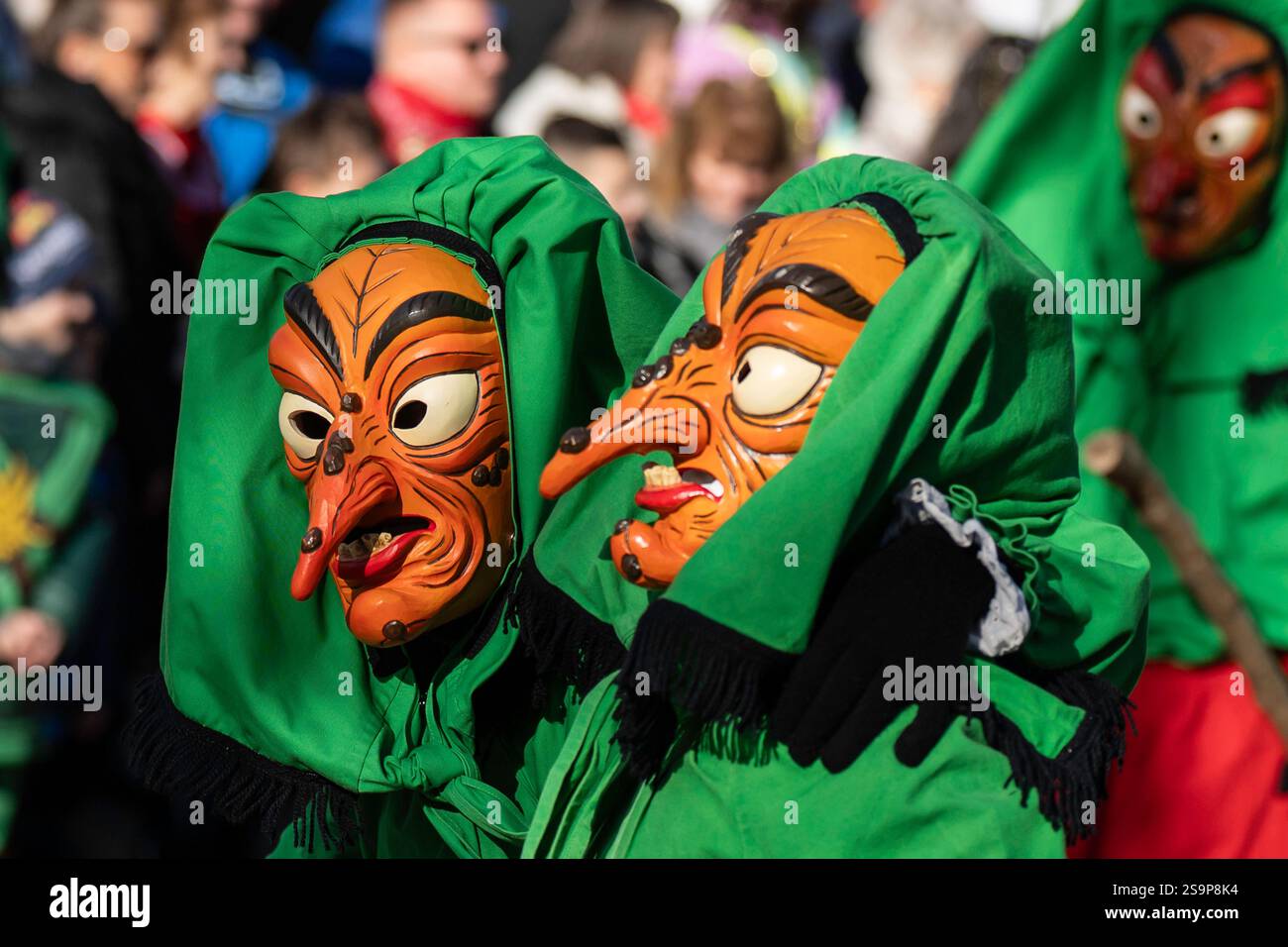Niedereschach, Germany. 26th Jan, 2025. The witches of the Villingen ...
