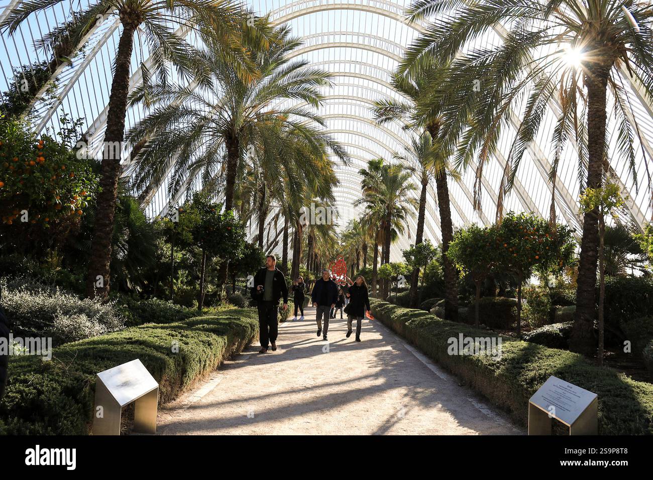 Valencia, Spain- December 27, 2024:The Umbracle space in the City of ...