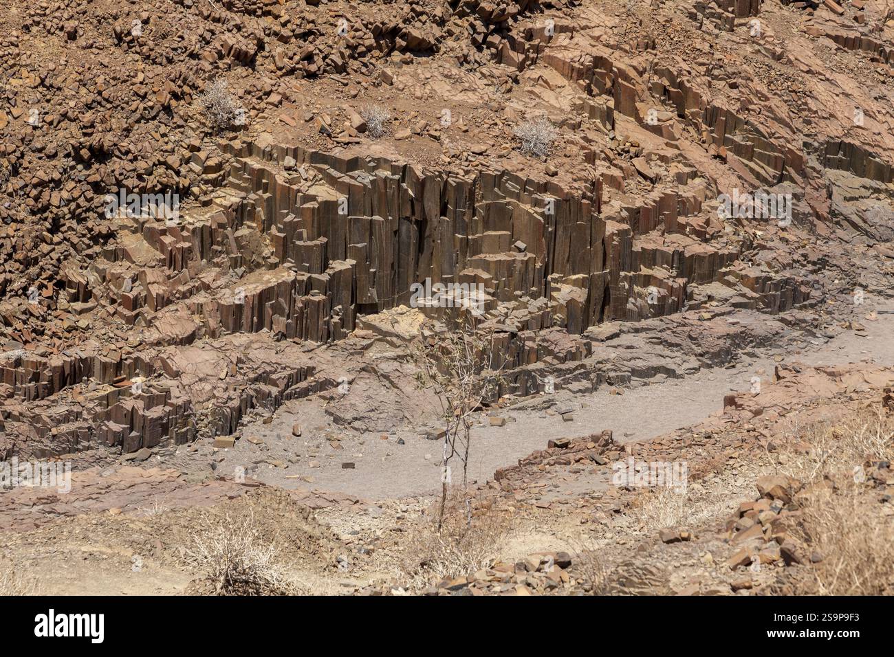 Rock formation Organ Pipes, Damaraland, Kunene, Namibia, Africa Stock ...