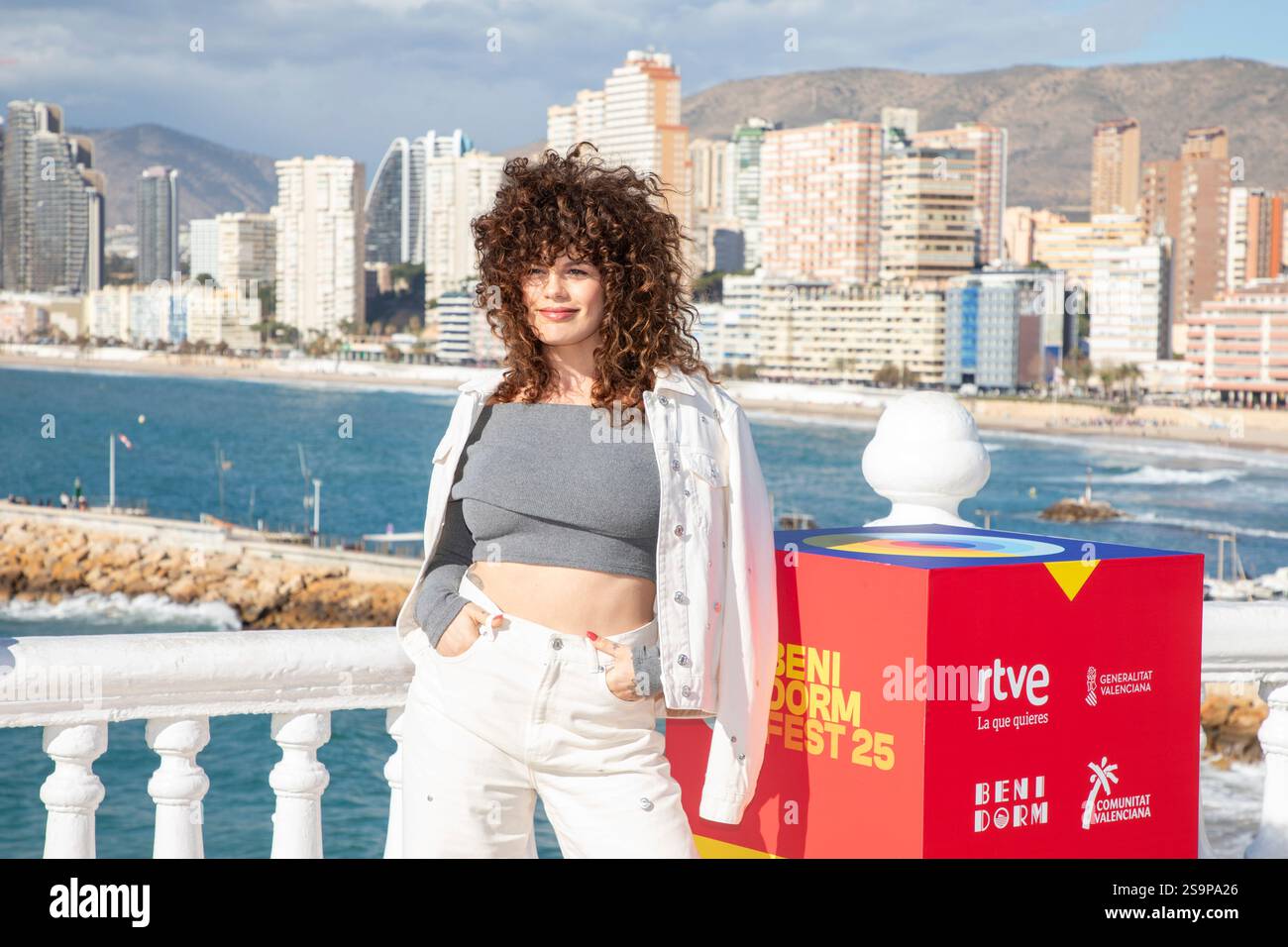 The artist Mel Ömana during a press conference of the 16 artists of the ...