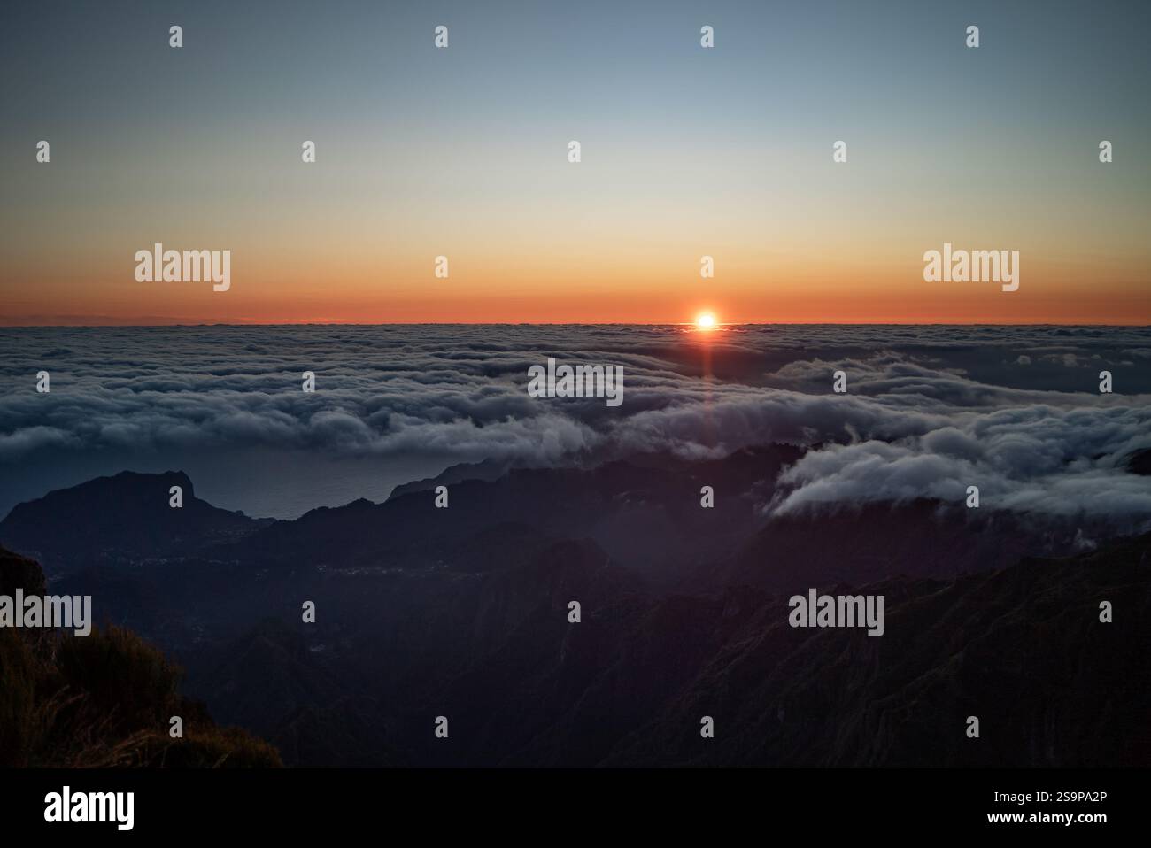 High Altitude Sunrise – A Golden Morning in Madeira Stock Photo - Alamy
