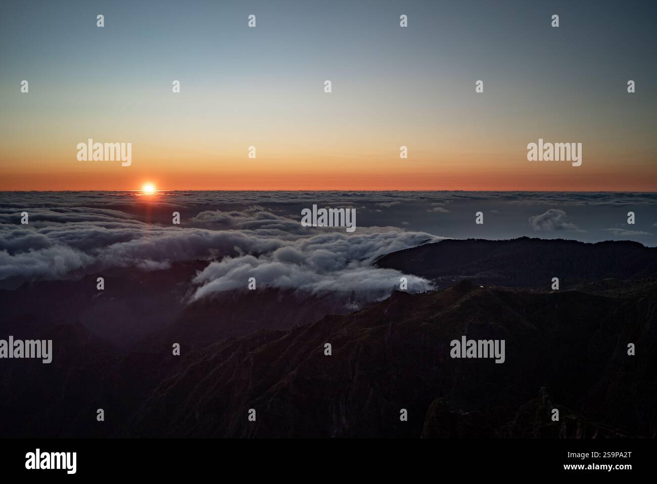 Ocean of Clouds at Dawn – Magical Madeira Sunrise Stock Photo - Alamy