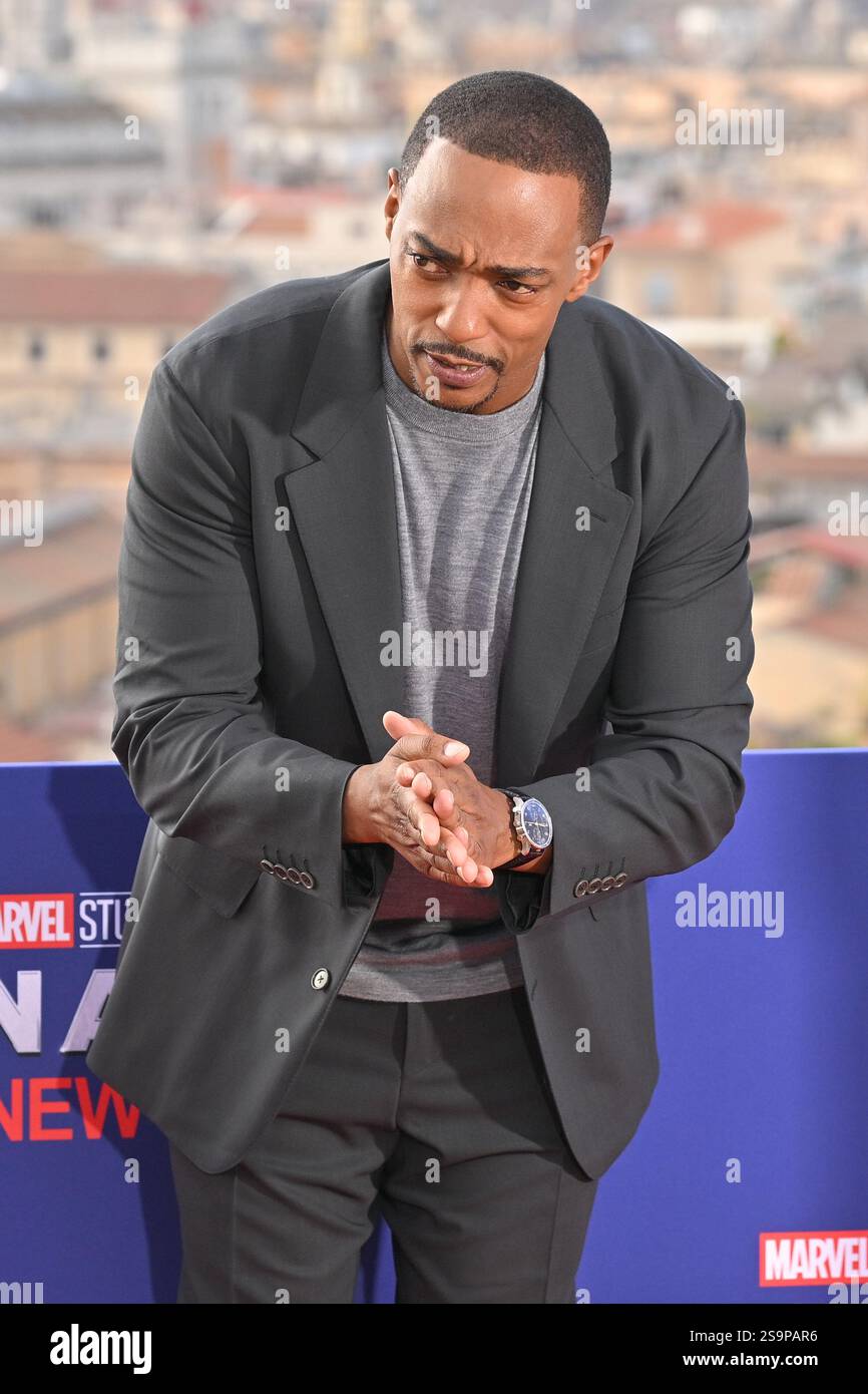 Roma, Lazio. 27th Jan, 2025. Anthony Mackie during the Captain America ...