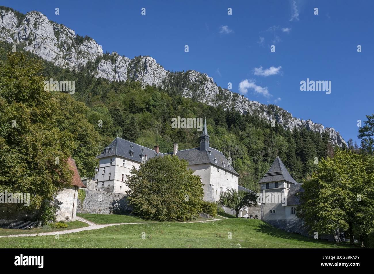 The secluded site of the former abbey of the Grande Chartreuse, cradle ...