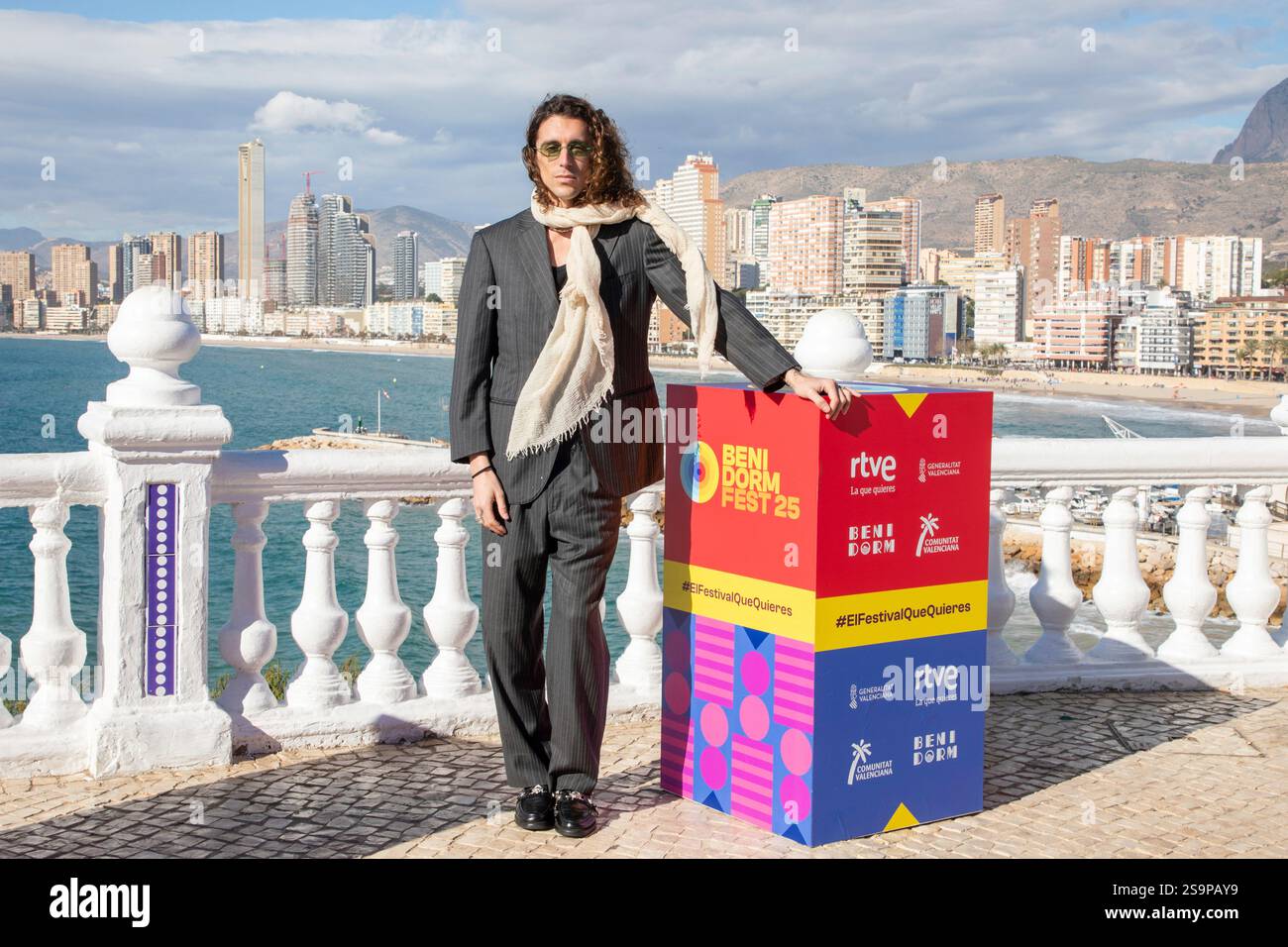 The artist Lucas Bun during a press conference of the 16 artists of the ...