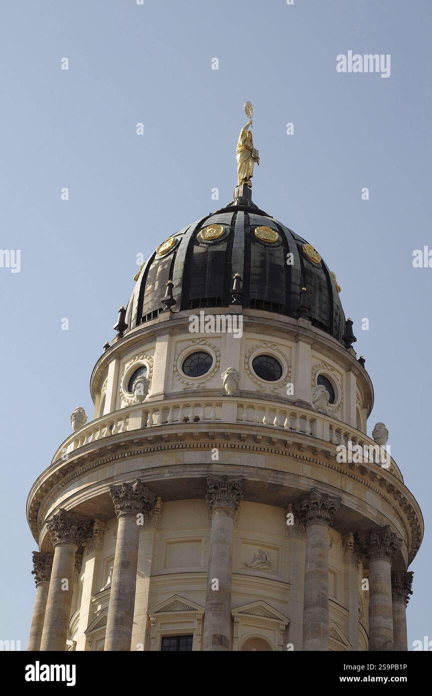 The French Cathedral shows its magnificent dome under a clear sky ...