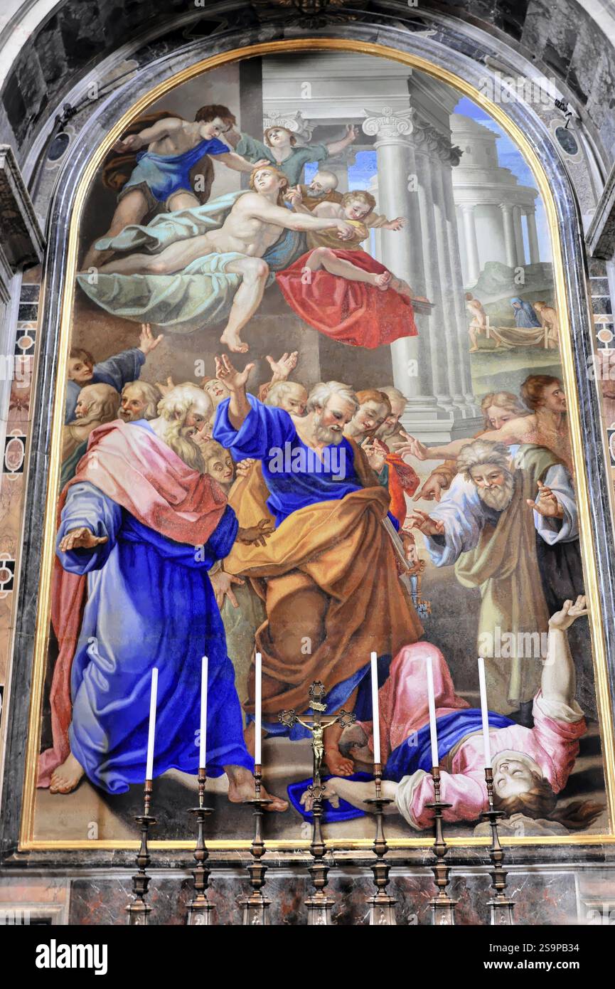 St Peter's Basilica, Vatican, Rome, Italy, Dynamic religious painting ...