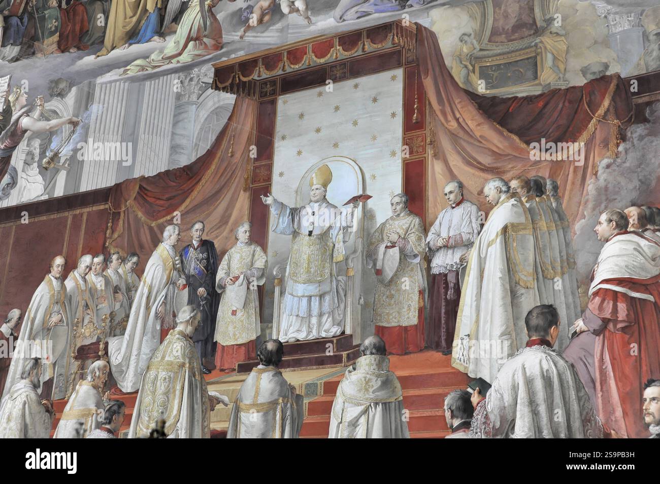 Vatican Museums, Vatican City, Vatican, Rome, Lazio, Italy, A pope ...