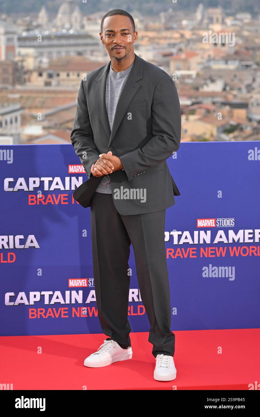 Roma, Lazio. 27th Jan, 2025. Anthony Mackie during the Captain America ...