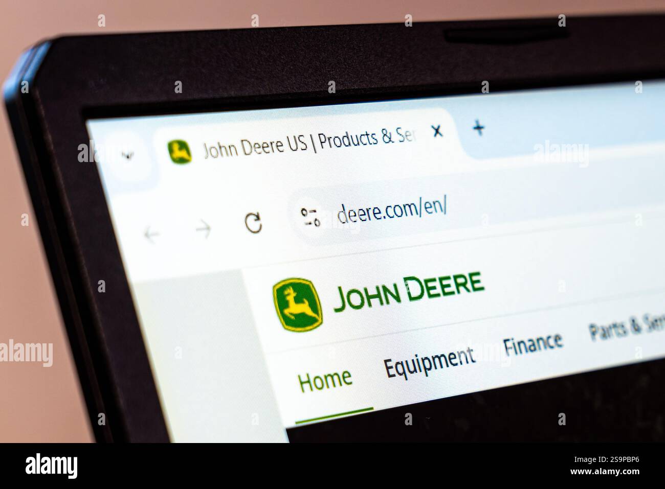 New York, USA - January 20, 2025: John Deere website showcasing ...