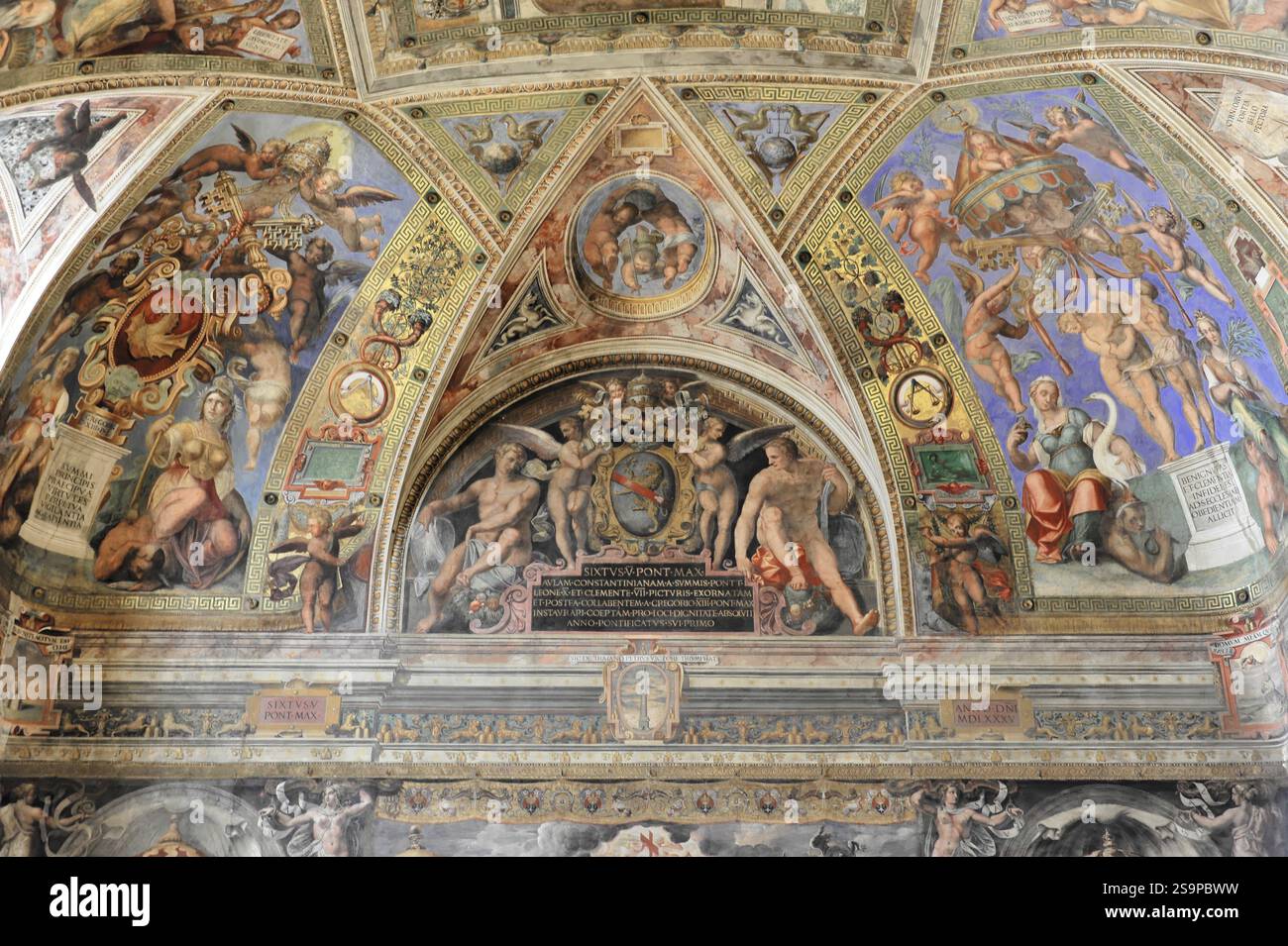 Vatican Museums, Vatican City, Vatican, Rome, Lazio, Italy, Wall ...