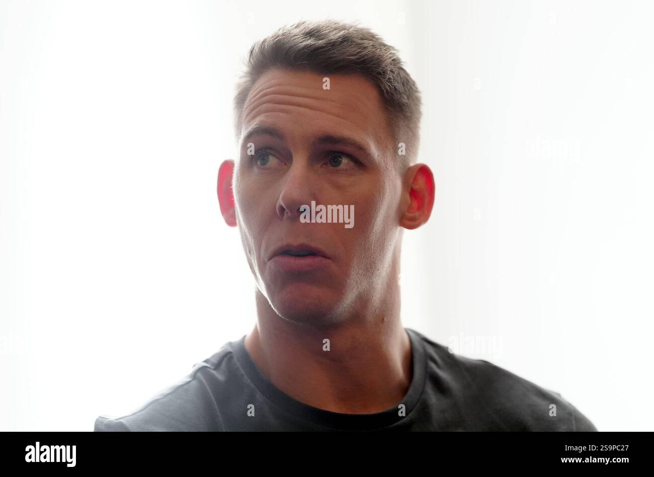 Wales' Liam Williams during a press conference at the Vale Resort ...