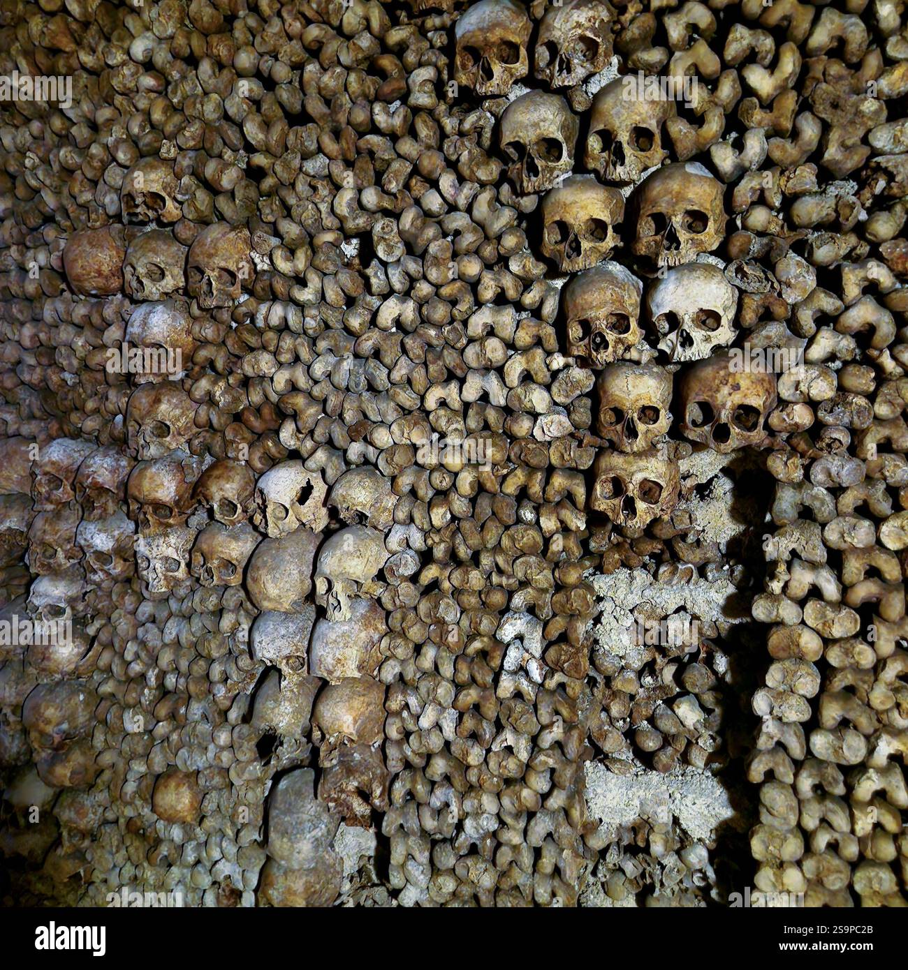 The Catacombs - Les Catacombes, skullheads, Paris, France Stock Photo ...