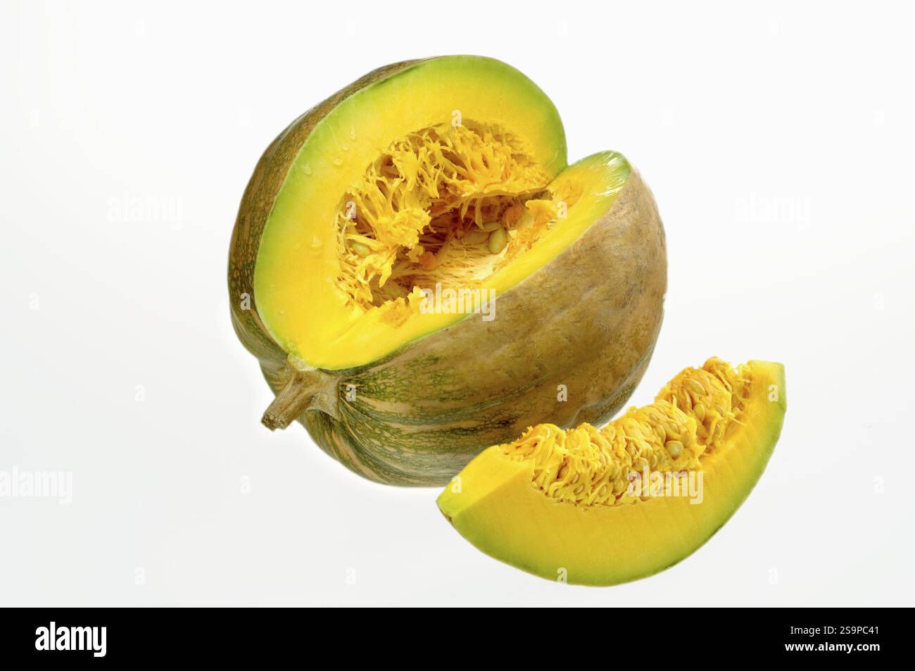 Vegetable, pumpkin Cucurbita moschata on a white background Stock Photo ...