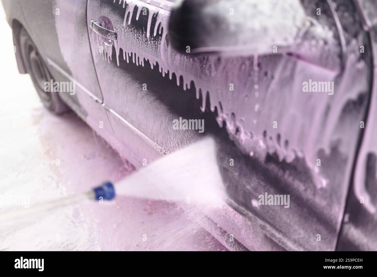 Spraying pink foam on car hi-res stock photography and images - Alamy