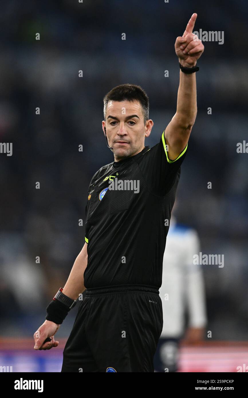 Referee Antonio Rapuano participates in the 22th day of the Serie A ...