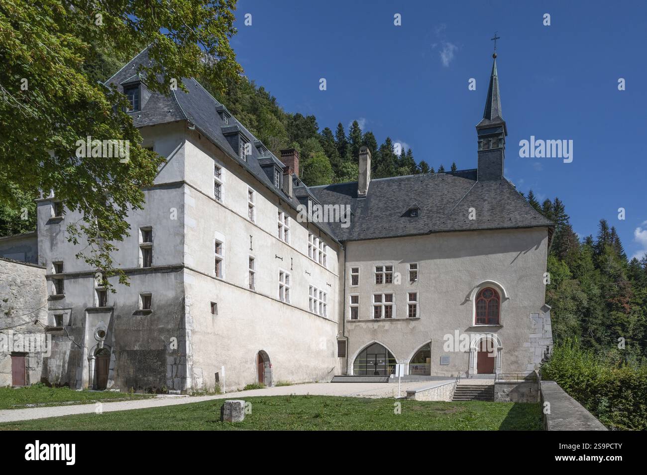 The museum entrance of the Grande Chartreuse, cradle of the Chartreuse ...