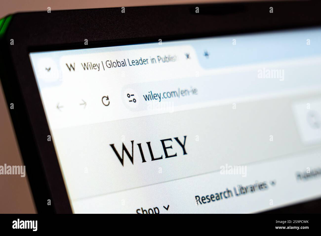 New York, USA - January 20, 2025: Wiley website displayed on laptop ...