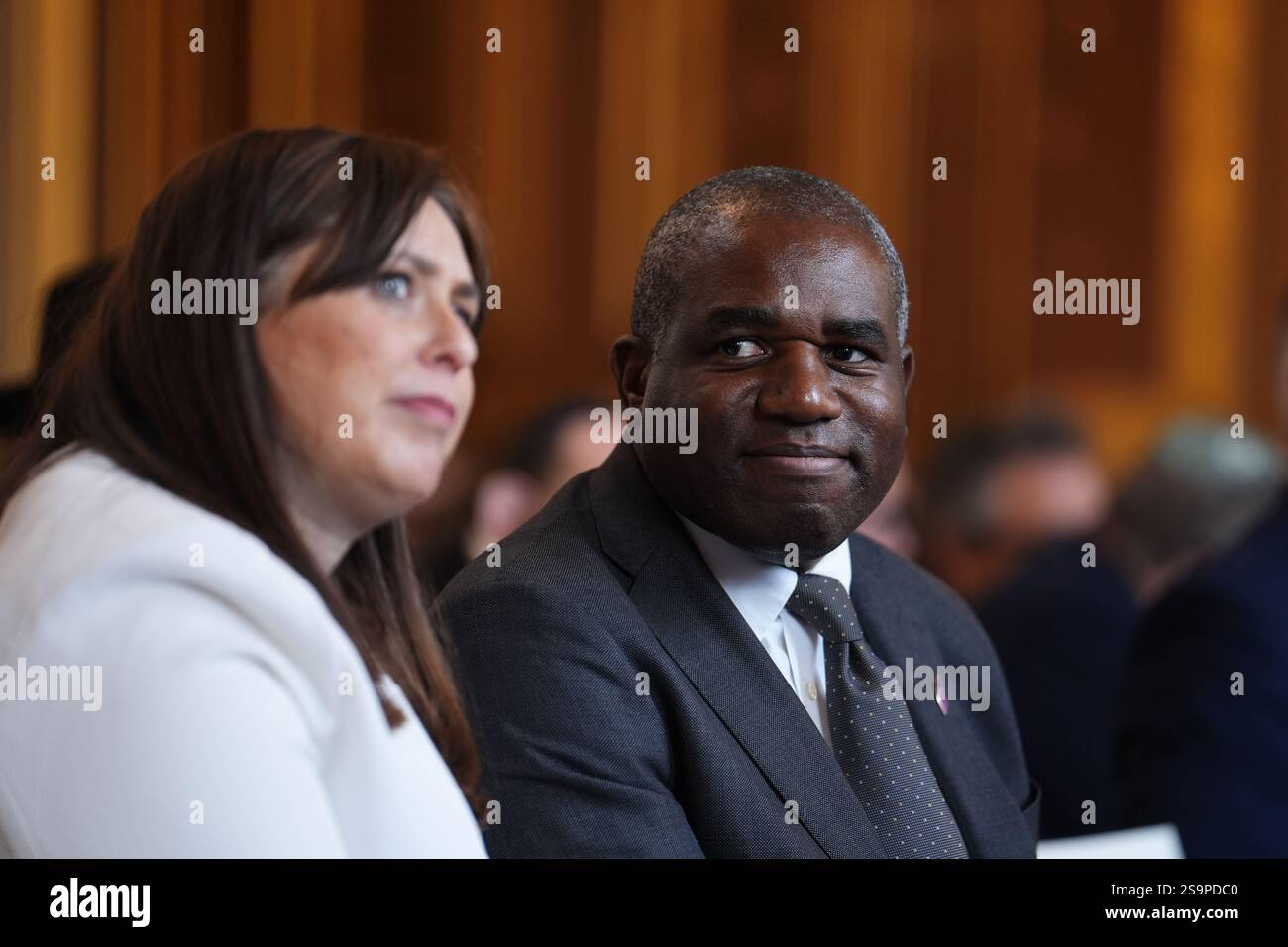 Foreign Secretary David Lammy (right) with Israeli ambassador to the UK ...