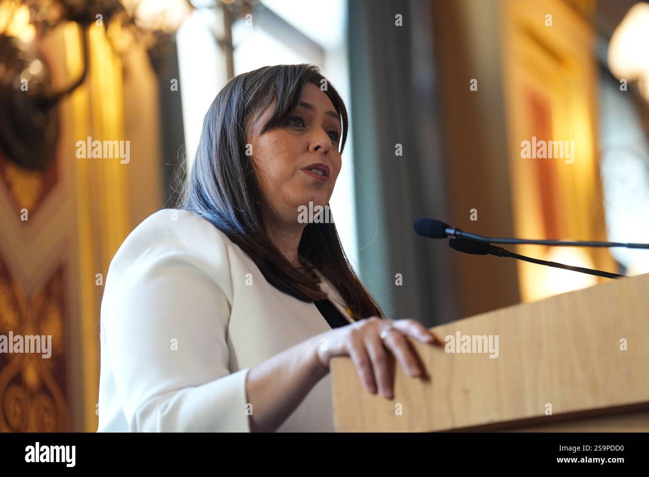 Israeli ambassador to the UK Tzipi Hotovely speaking during an event at ...