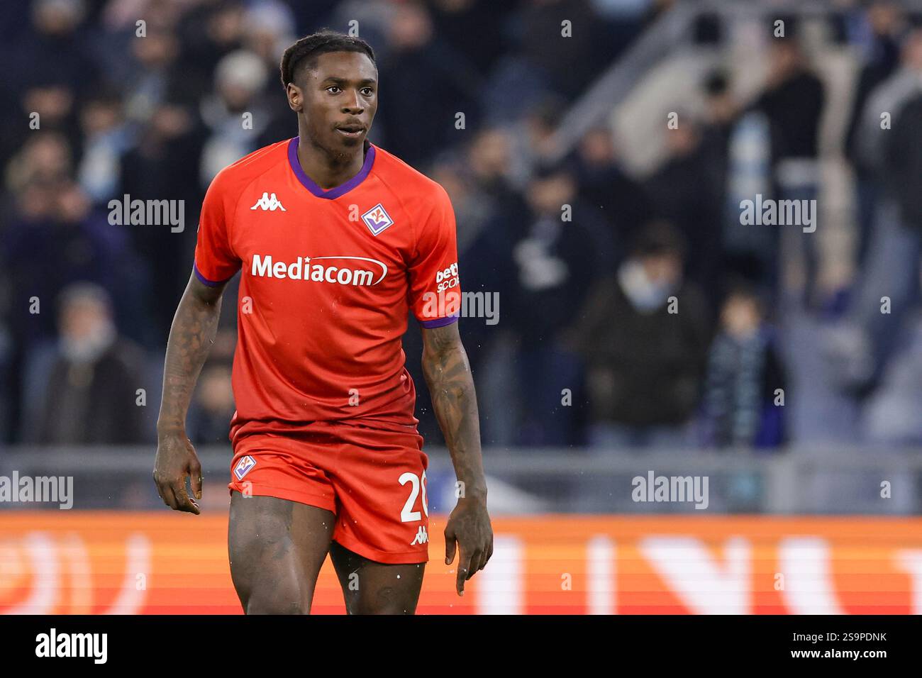 Fiorentina's Italian forward Moise Kean looks during the Serie A ...