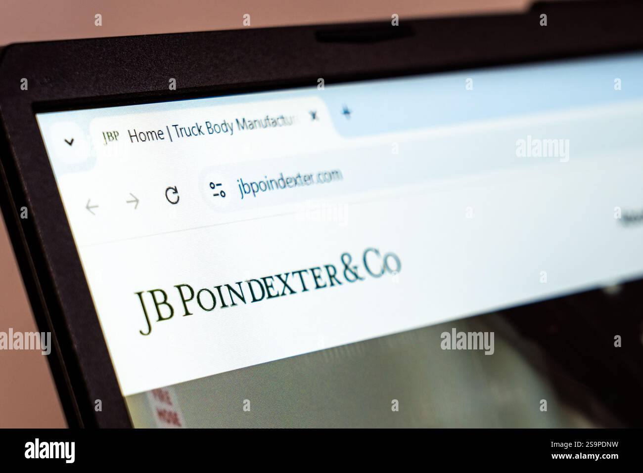 New York, USA - January 20, 2025: JB Poindexter & Co. website ...