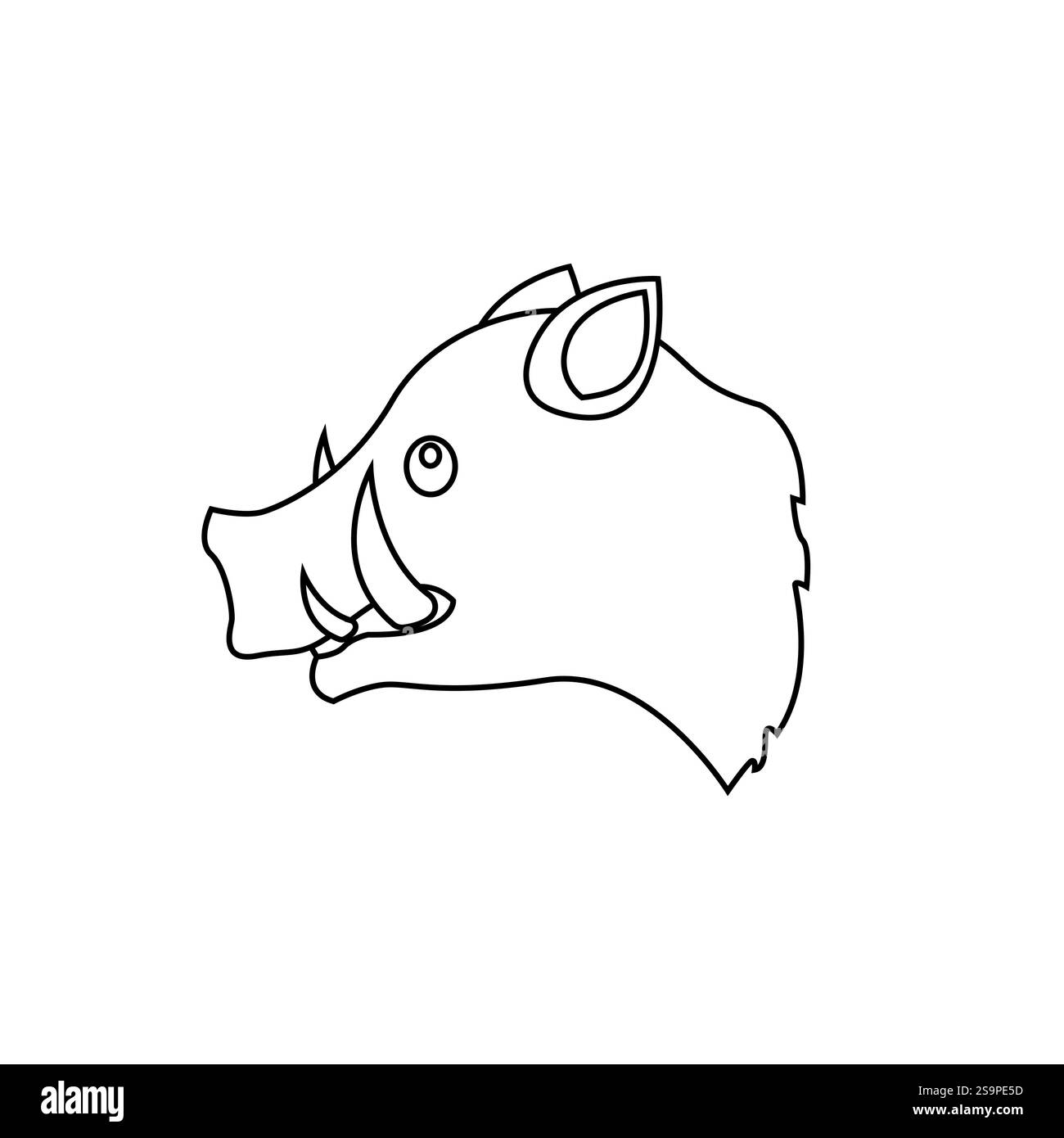 boar emoji symbol sign icon vector illustration Stock Vector Image ...