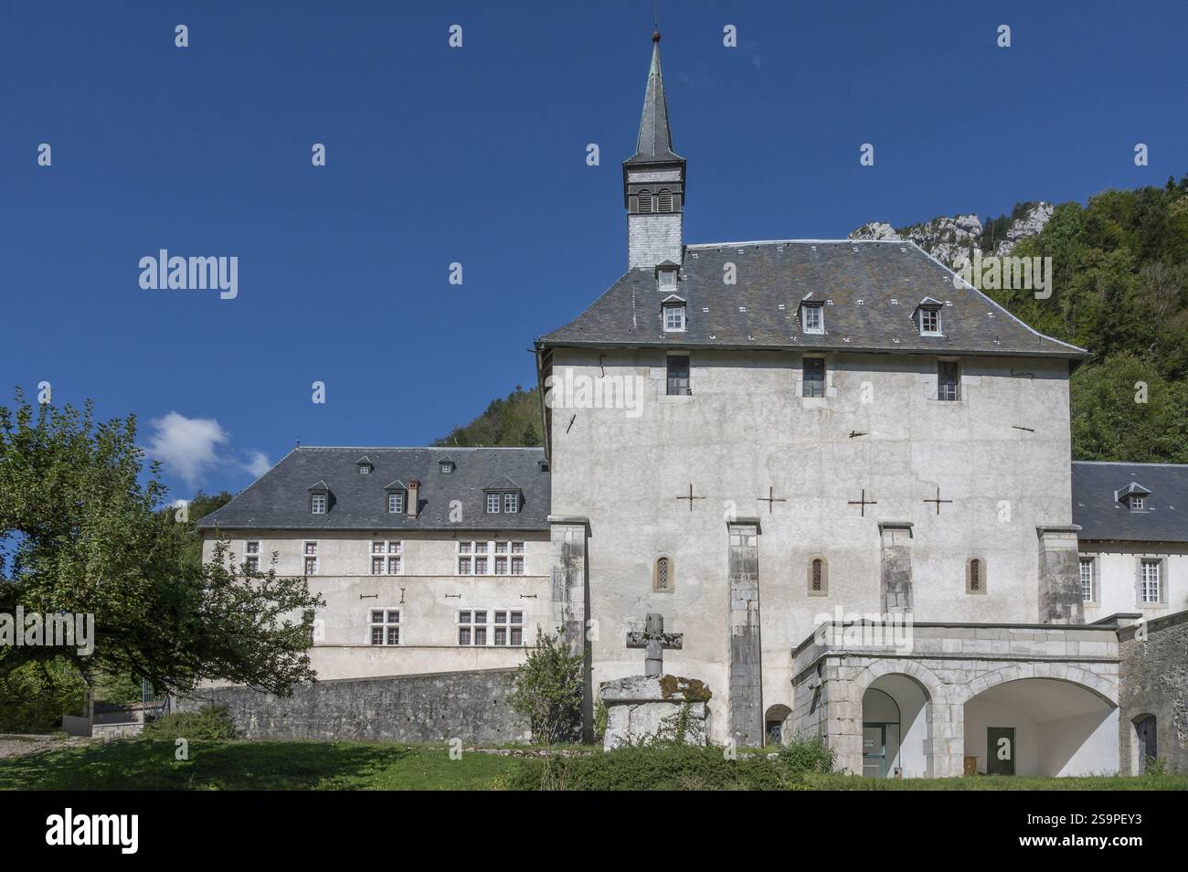 The former abbey of the Grande Chartreuse, cradle of the Chartreuse ...