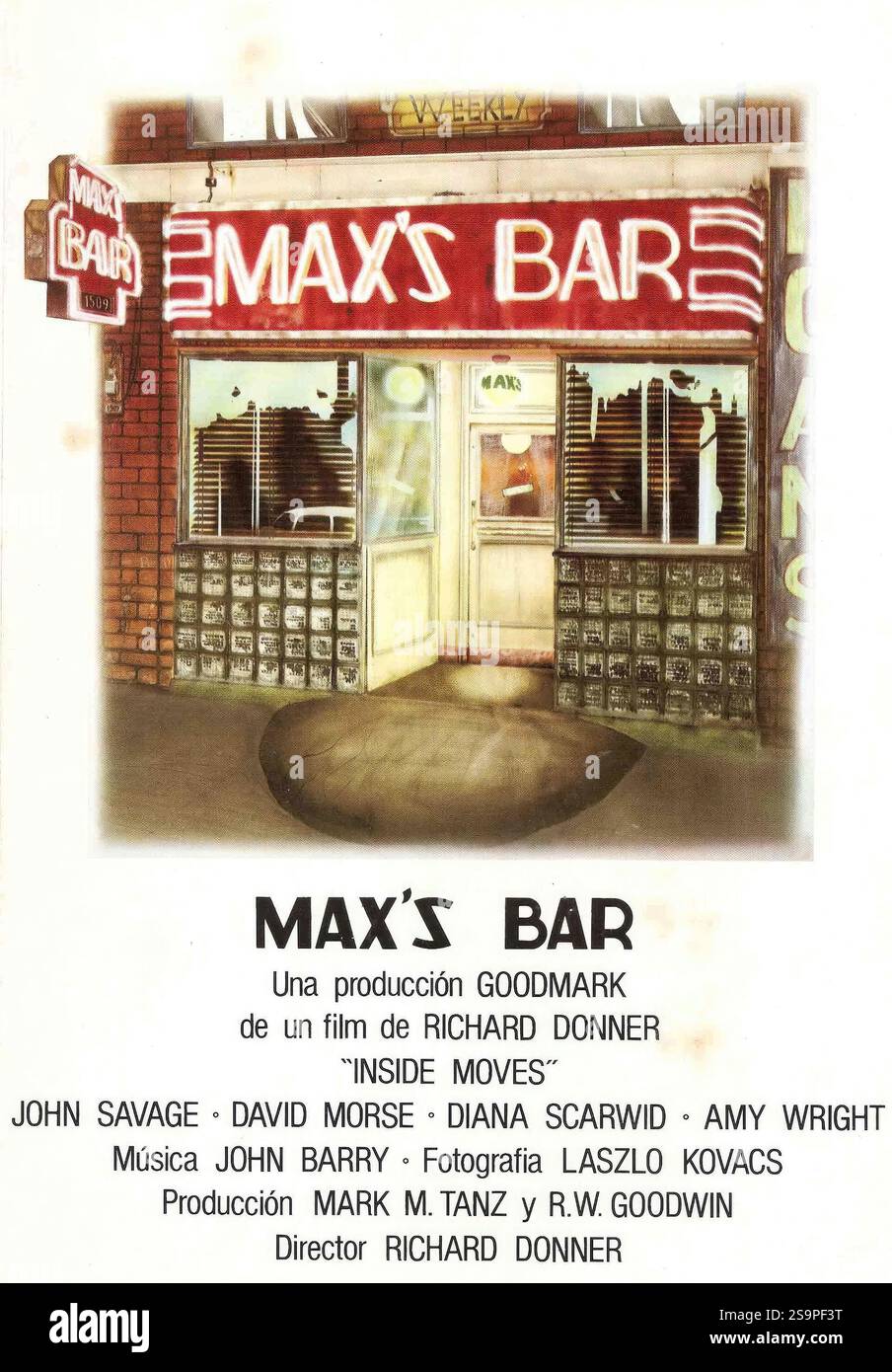 INSIDE MOVES (1980), directed by RICHARD DONNER. Credit: GOODMARK PRODUCTIONS / Album Stock ...