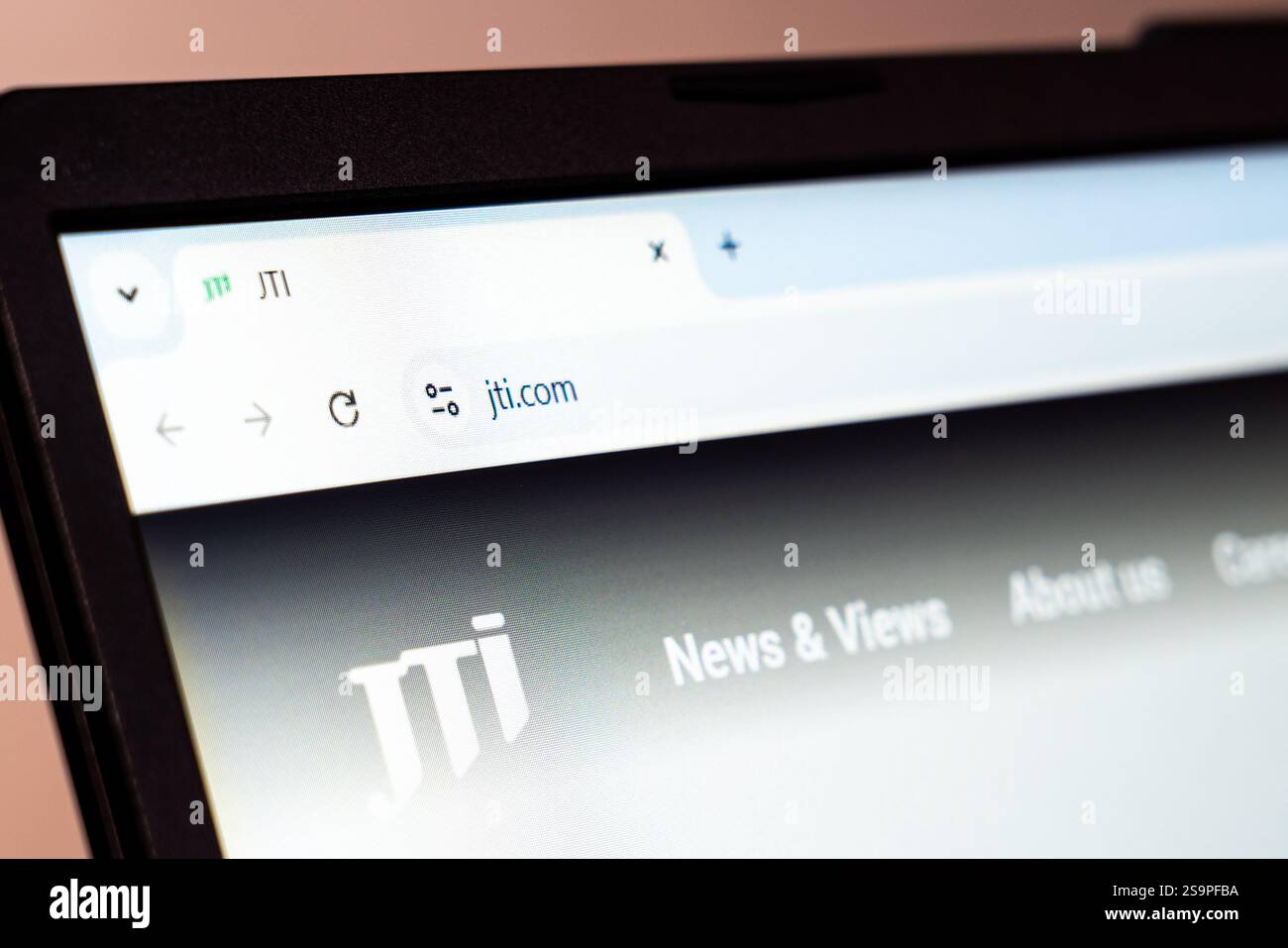 New York, USA - January 20, 2025: JTI website presenting corporate ...