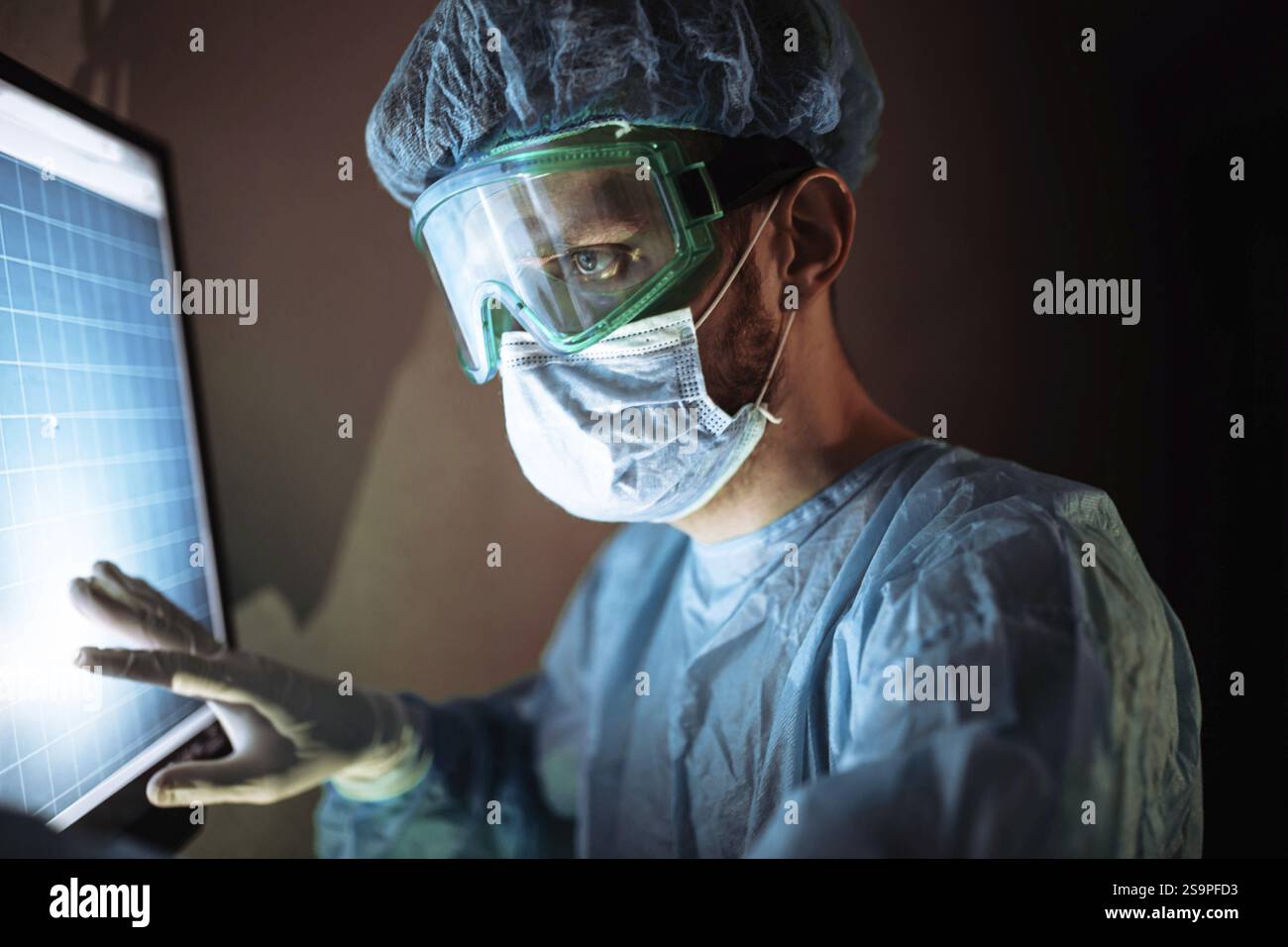 Male scientist wearing protective gear hi-res stock photography and ...