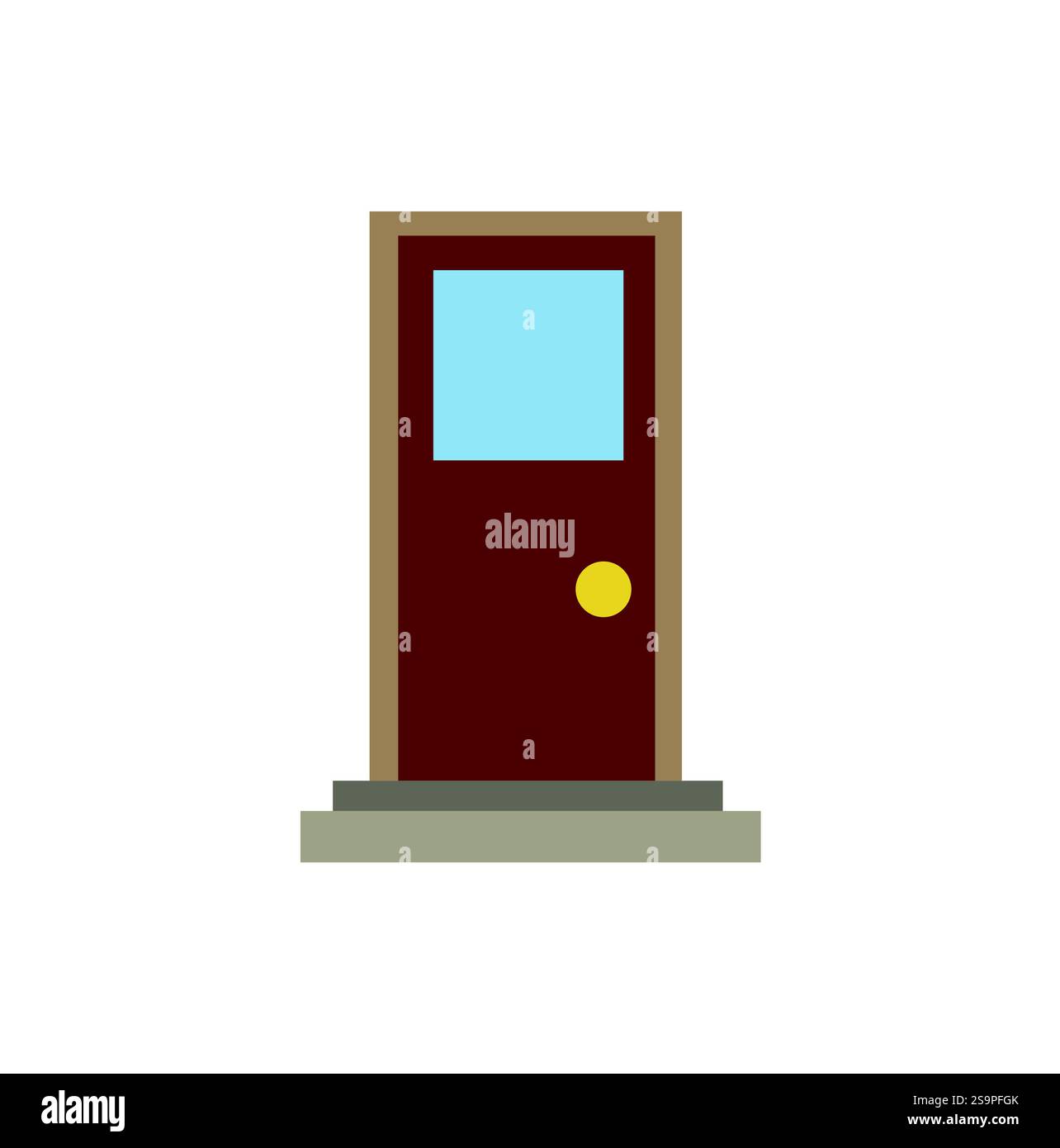 brown door vector illustration symbol Stock Vector Image & Art - Alamy