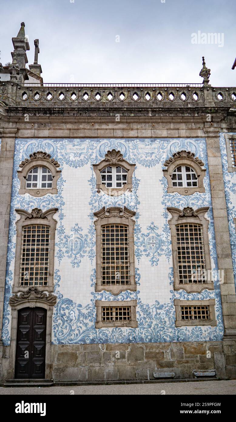 Blue Tiled Building in Porto, Portugal Stock Photo - Alamy