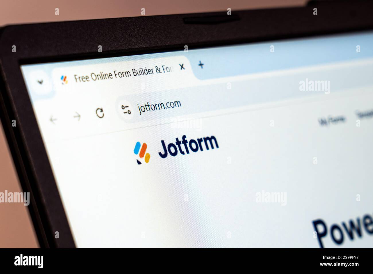 New York, USA - January 20, 2025: Jotform online form builder and ...