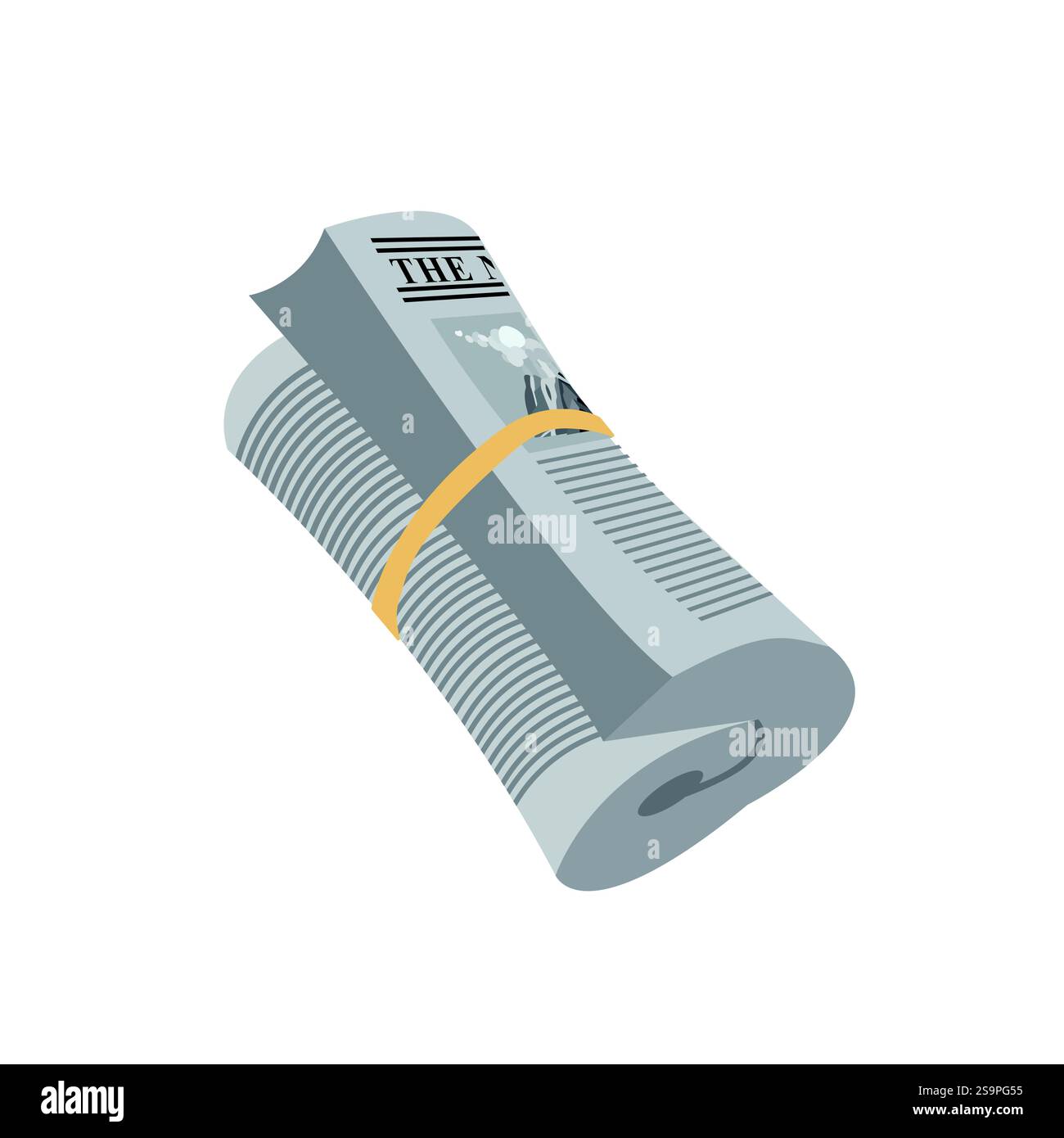 rolled newspaper illustration symbol emoji vector news Stock Vector Image & Art - Alamy