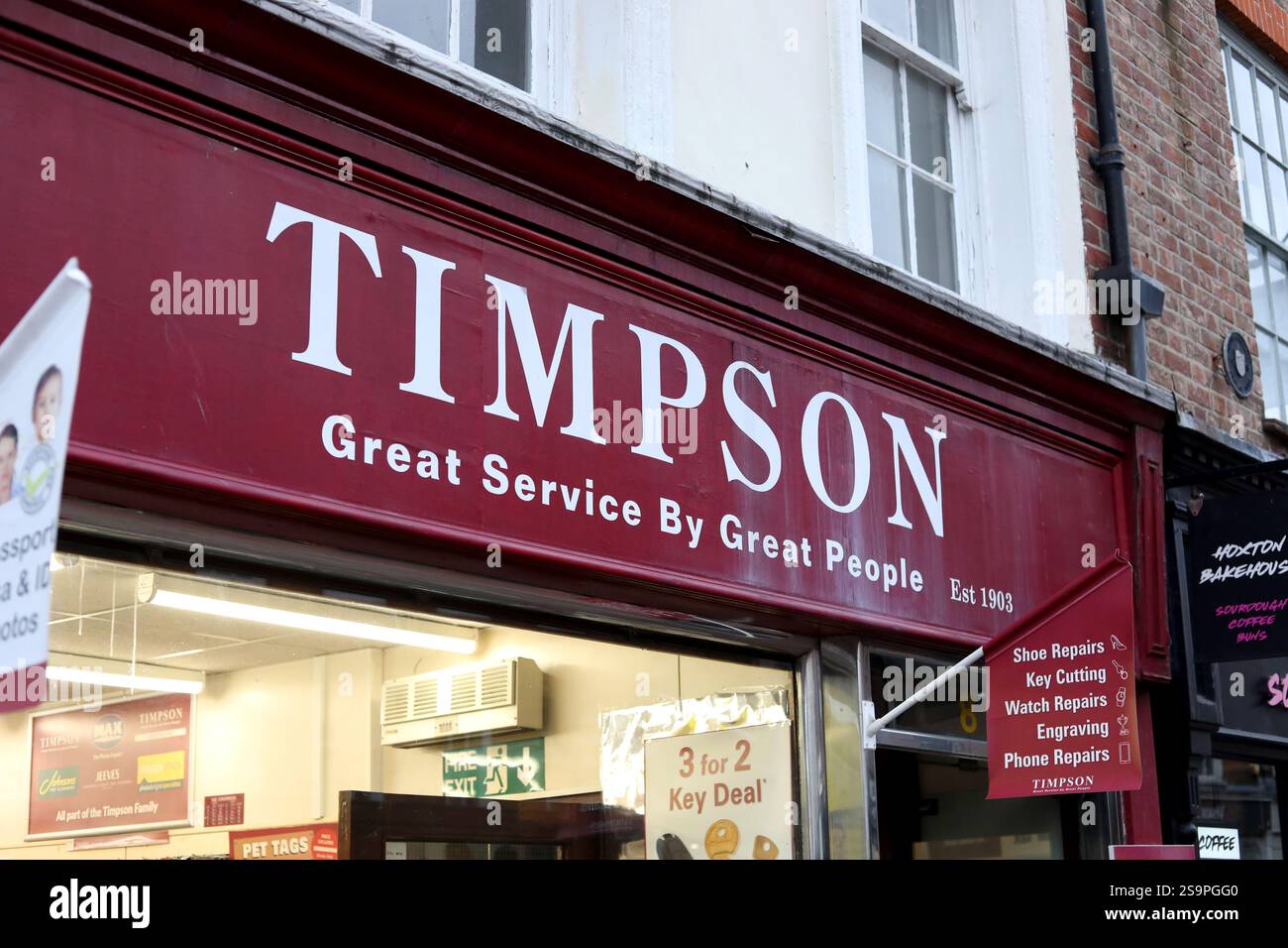 General views of the Timpson Shop in Chichester, West Sussex, UK Stock ...