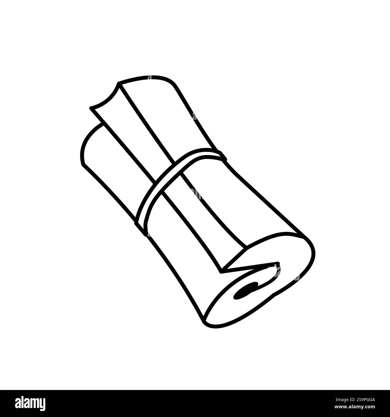 rolled newspaper news paper magazine vector symbol sign icon Stock ...