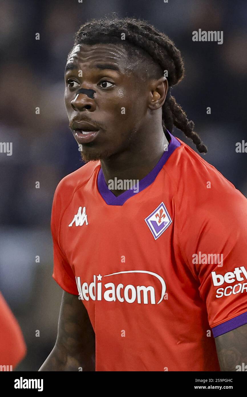 Rome, Italy. 26th Jan, 2025. Fiorentina's Italian forward Moise Kean ...