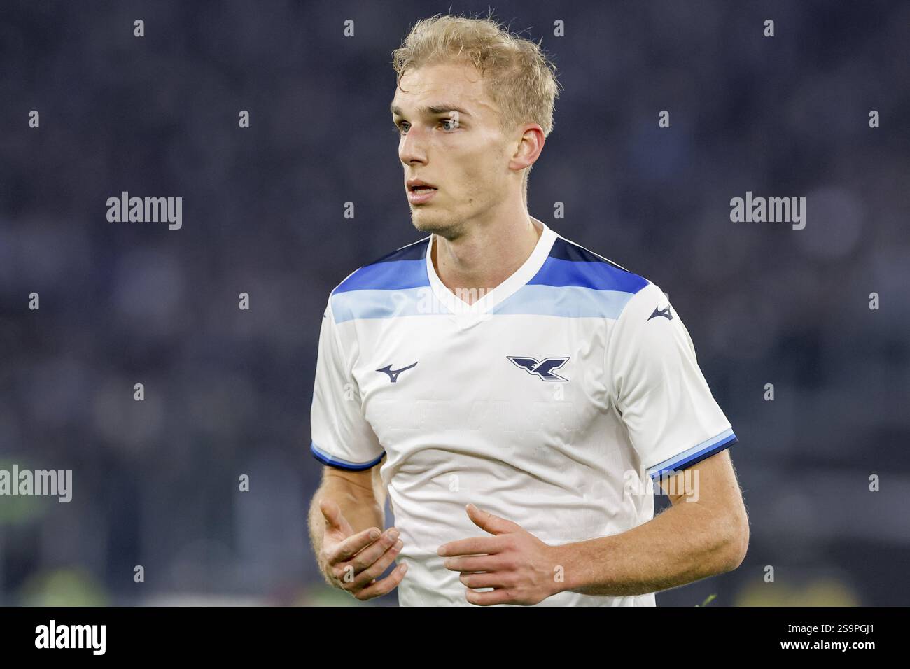 Rome, Italy. 26th Jan, 2025. Lazioâ??s Danish midfielder Gustav Isaksen ...