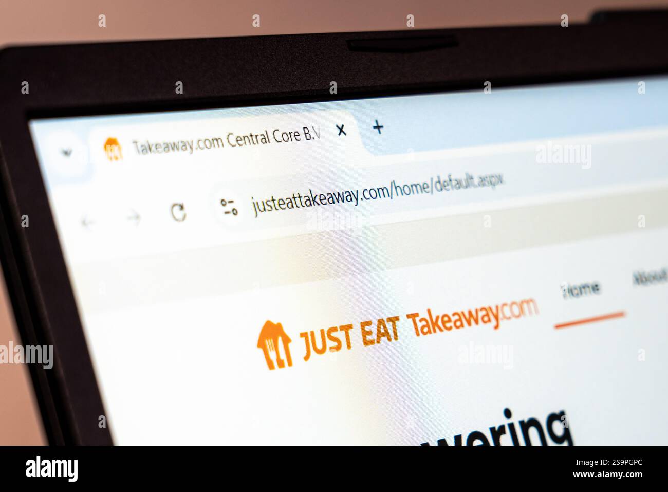 New York, USA - January 20, 2025: Just Eat Takeaway website displaying ...