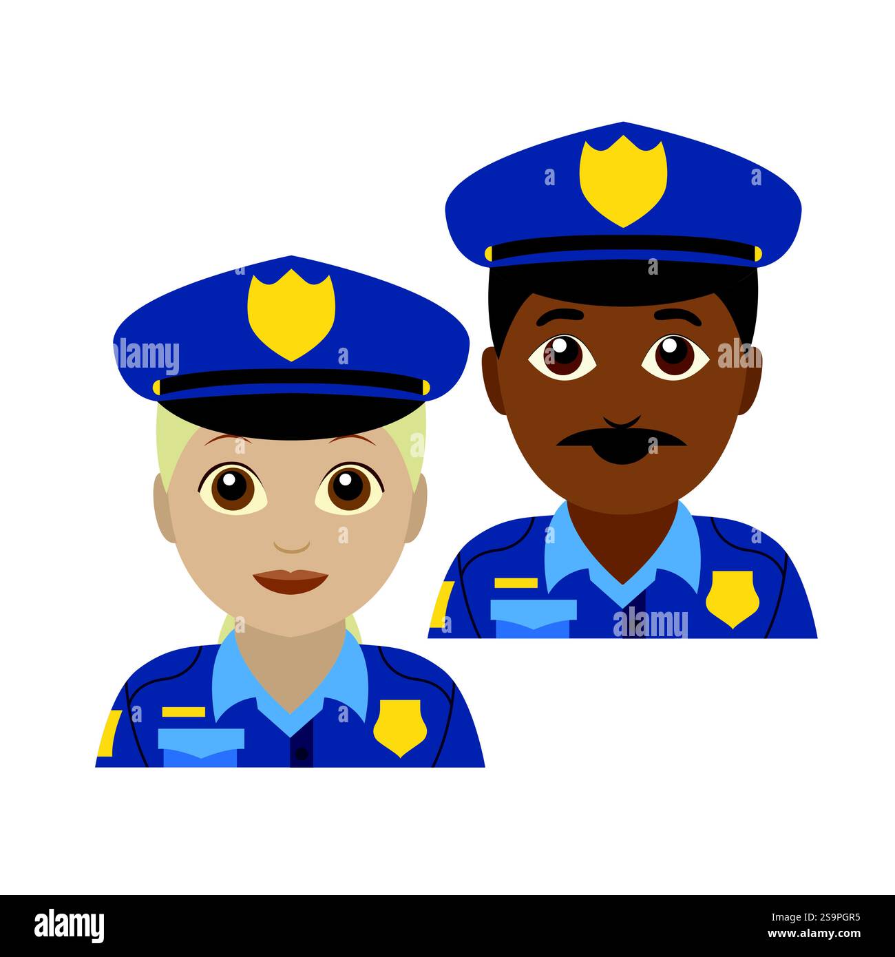 cop police officer emoji symbol sign icon vector illustration Stock ...