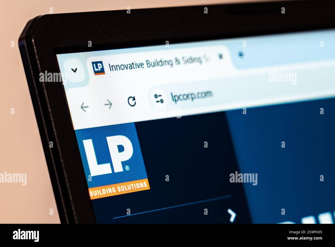 New York, USA - January 26, 2025: Louisiana-Pacific Corporation LP official website homepage ...