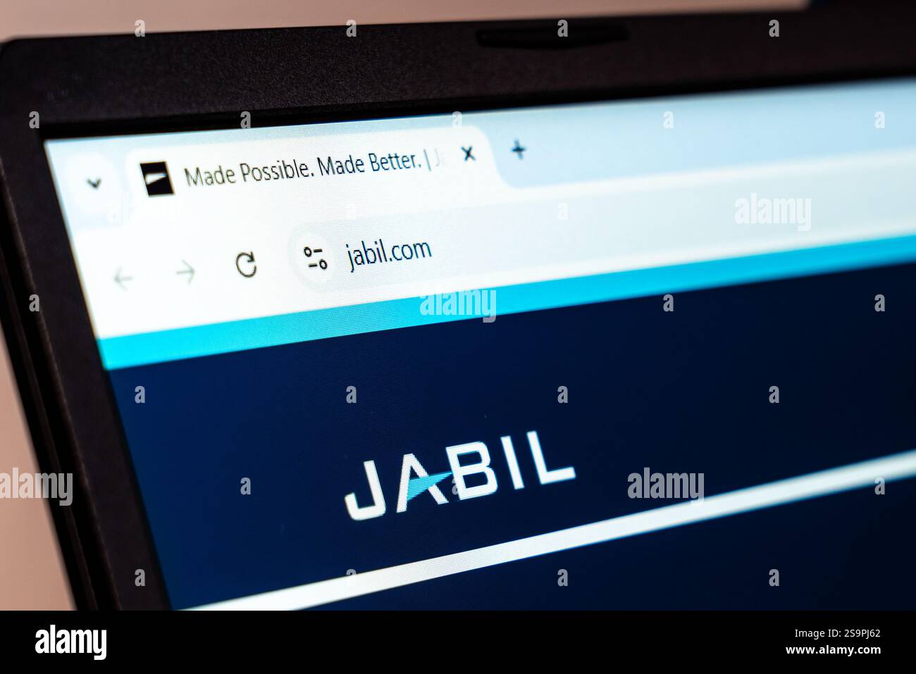 New York, USA - January 20, 2025: Jabil website showcasing ...