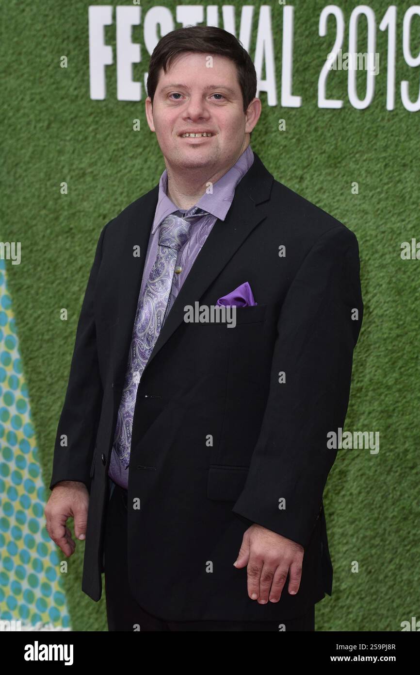 Zack Gottsagen attends 'The Peanut Butter Falcon' UK Premiere during ...
