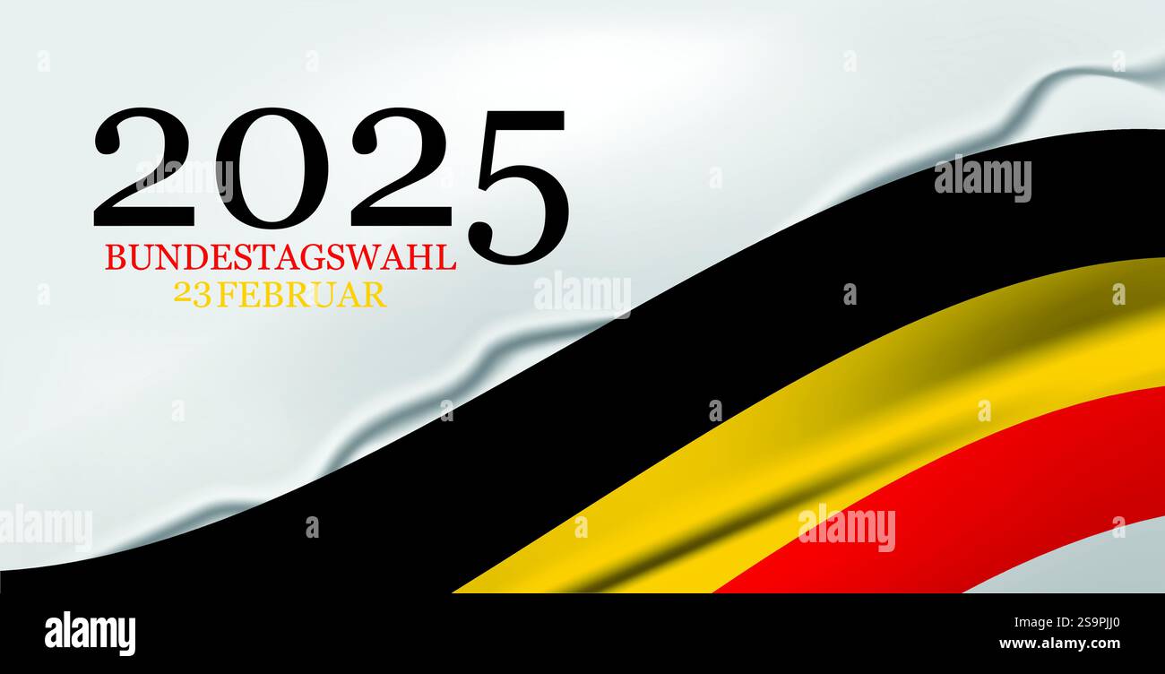 Bundestagswahl 23 februar 2025 Design Stock Vector Image & Art - Alamy