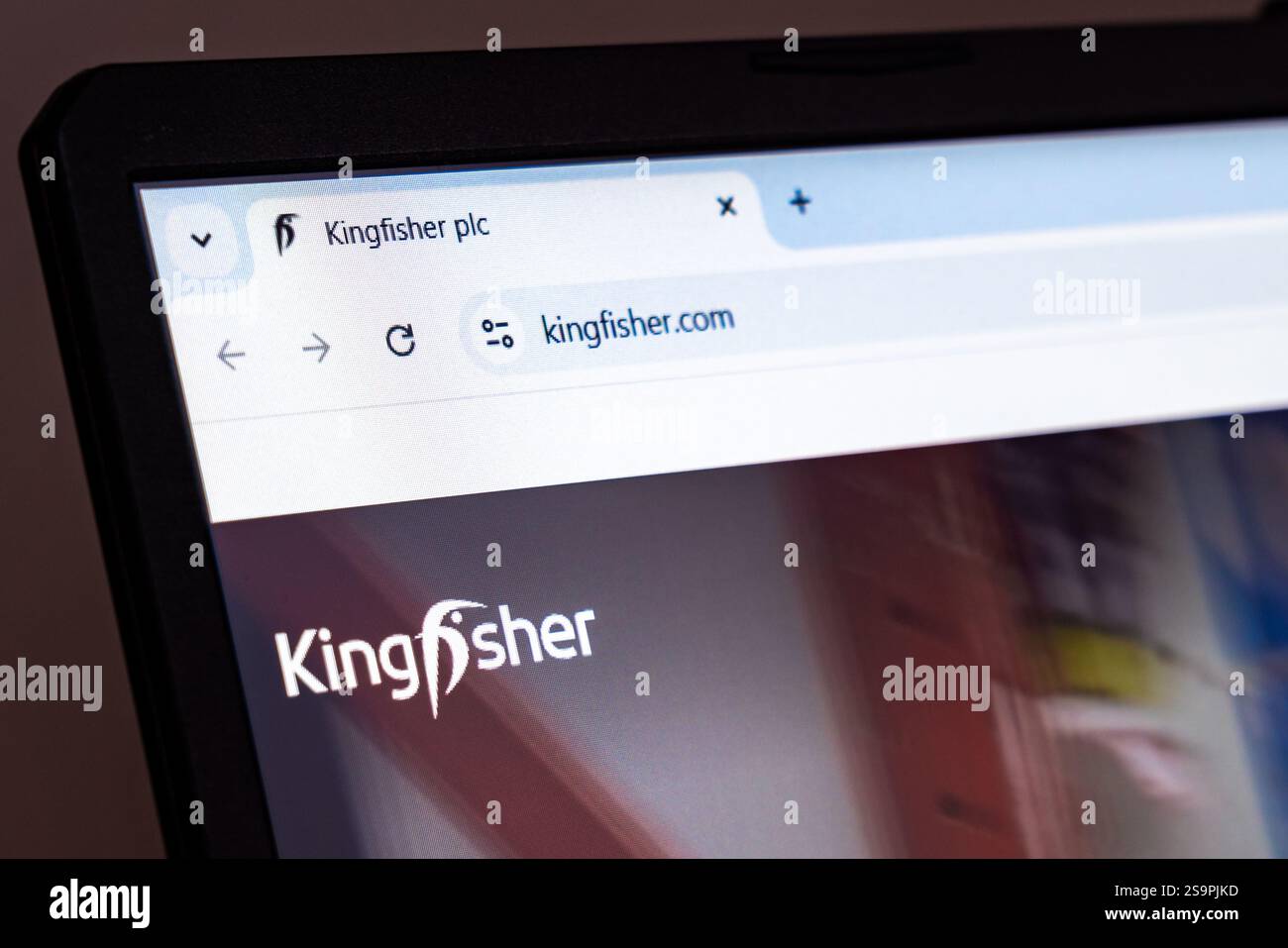 New York, USA - January 22, 2025: Official Kingfisher company website ...