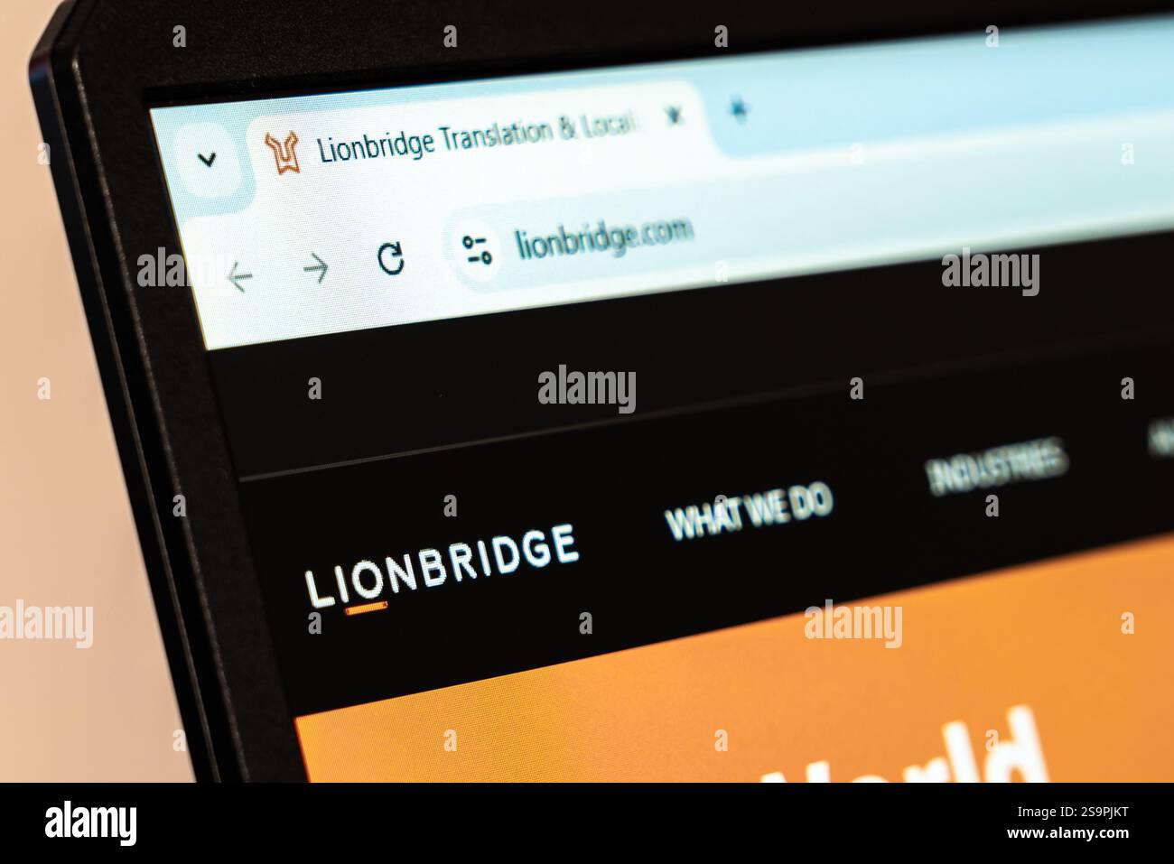 New York, USA - January 26, 2025: Lionbridge homepage showing company ...