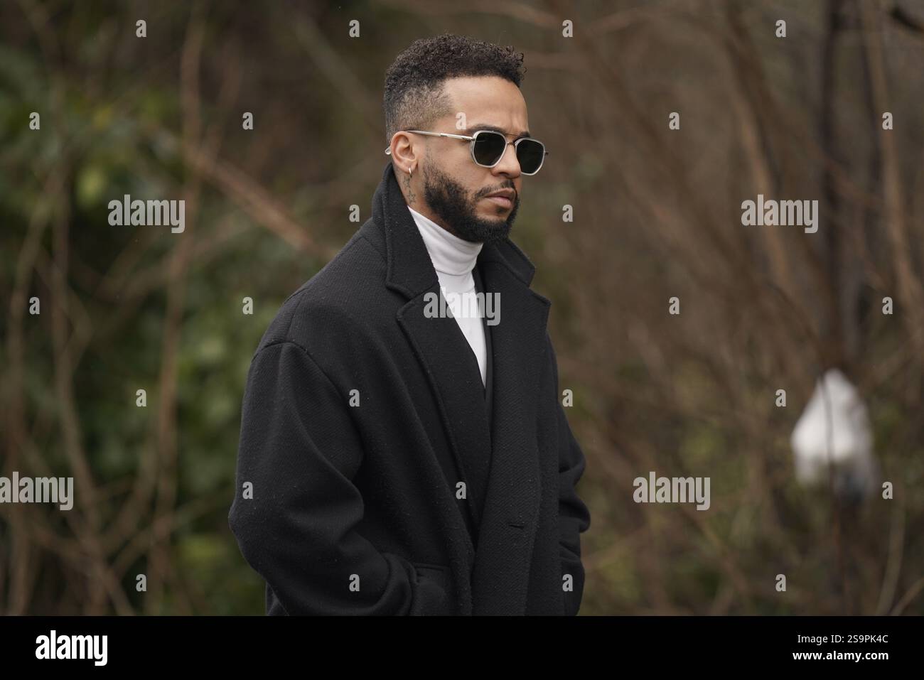 Aston Merrygold arrives for the funeral of The Vivienne in Bodelwyddan ...