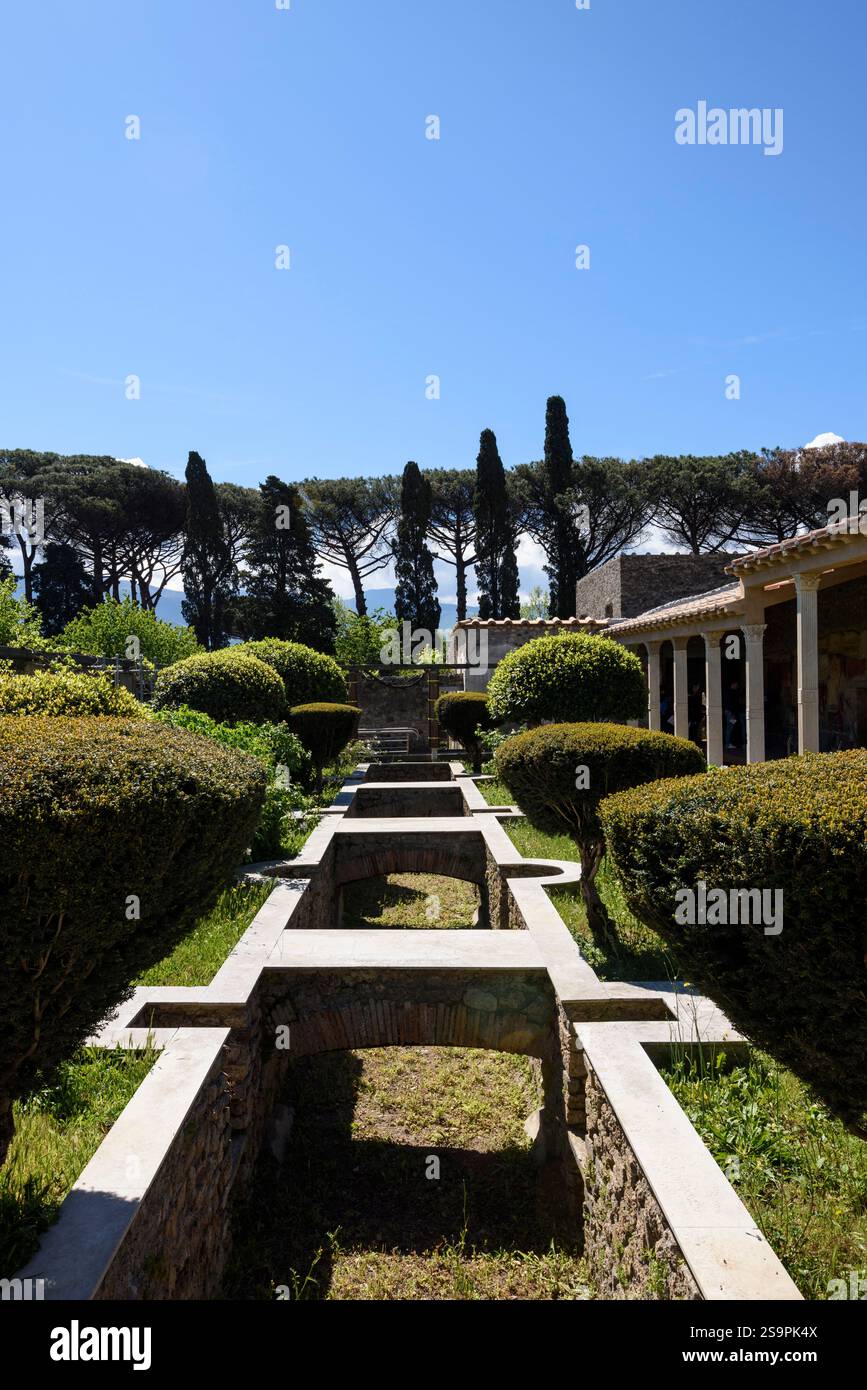 Pompei. Italy. Archaeological site of Pompeii. The House of Julia Felix ...
