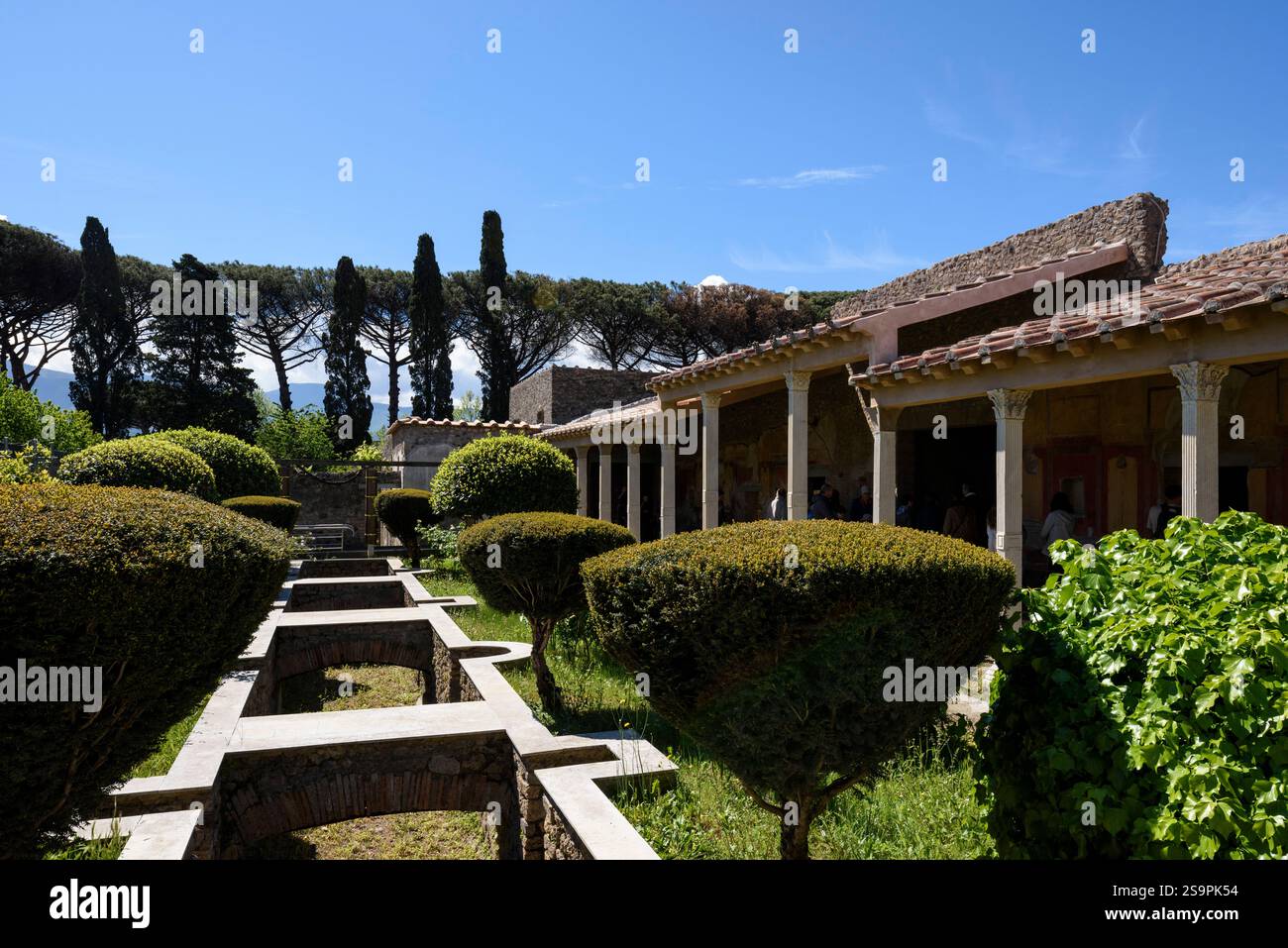 Pompei. Italy. Archaeological site of Pompeii. The House of Julia Felix ...